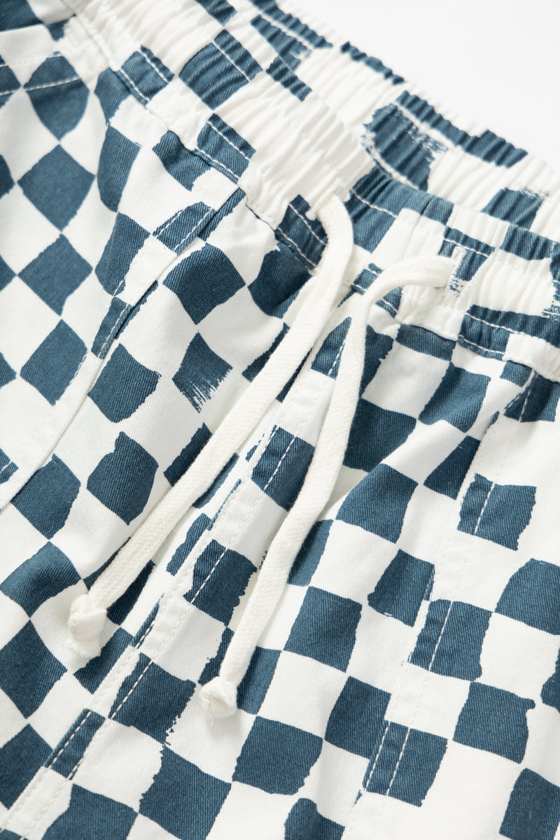 Printed Chef Shorts - Teal Checker – Service Works London