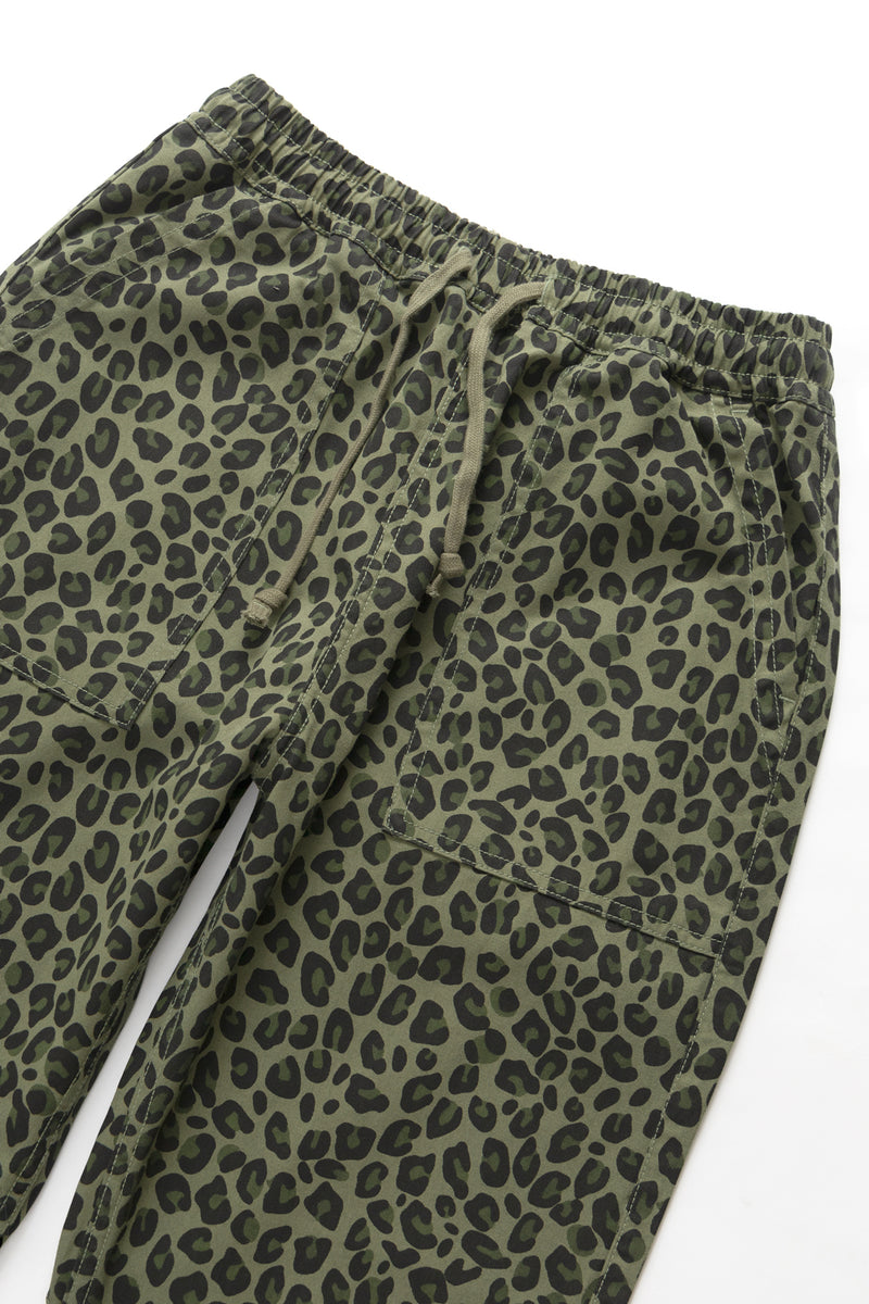 Patterned Chef Pants - Green Leopard – Service Works London